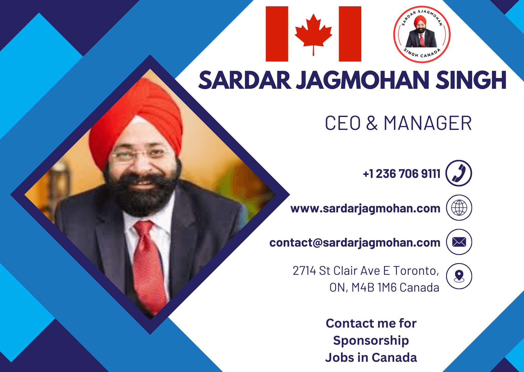 Sardar Jagmohan Singh Canada Company Name - Canada Visa